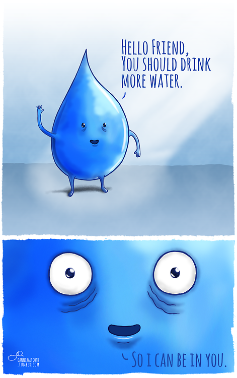 Drink Enough Water Cartoon : According to new research, yes. - Jansus