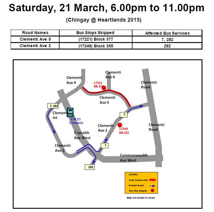 Bus route diversions as Chingay Heartlands makes its way through Telok ...