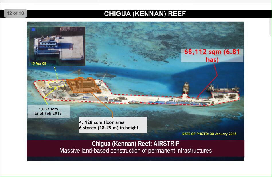 Massive China reclamation in West PHL Sea, Chigua (Kennan) Reef ...
