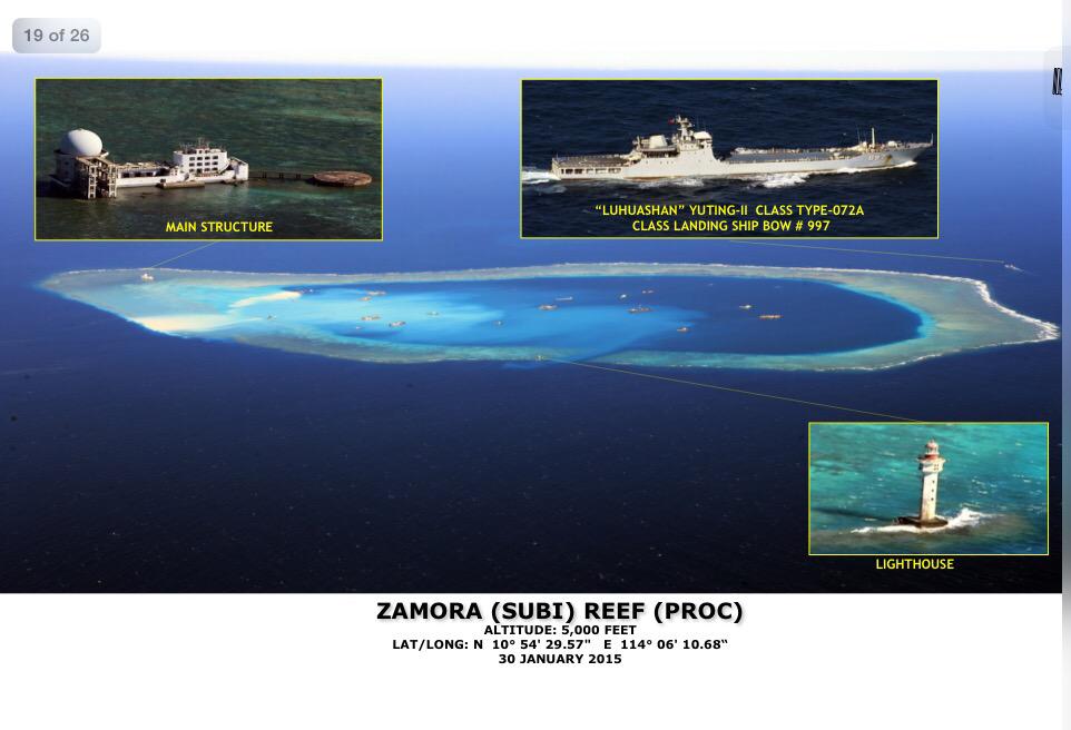 Massive China reclamation in West PHL Sea, Zamora (Subi) Reef. Courtesy ...