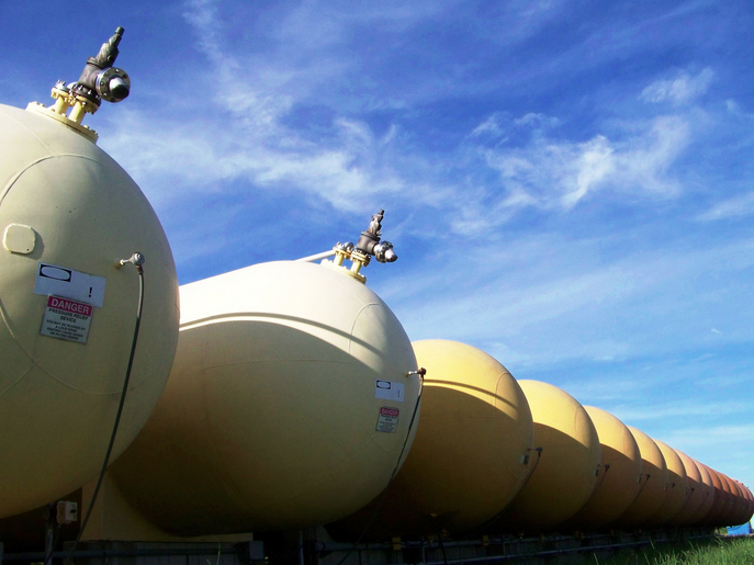 Our helium tanks, seen here from Outer Ring Road. Photo by Alyssa ...