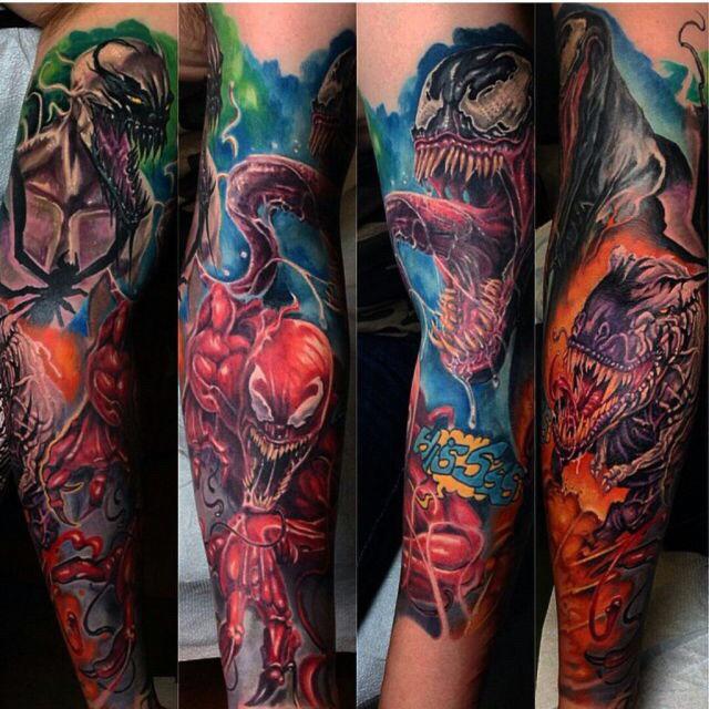 Carnage Vs Venom Tattoo Venom & Carnage Marvel Official T Shirt.