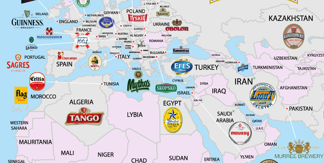 The world's most popular beers, mapped, to distract you until you can ...