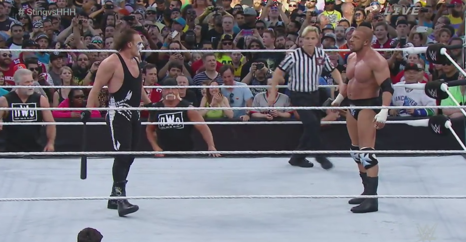 Baseball Bat vs. Sledgehammer!! StingVsHHH WrestleMania | WWE Universe ...