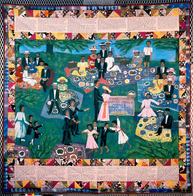 Faith Ringgold Church Picnic Story Quilt