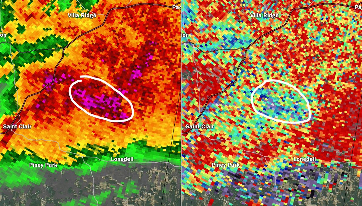 Louis : dual pol radar Hail south Louis ZDR grey values | Ari Sarsalari ...
