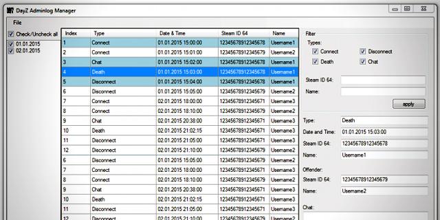 DayzTV on Twitter: "#DayZ Apps: Admin Log Manager 1.0 - A Tool to Read Logs (DayZServer.ADM ...