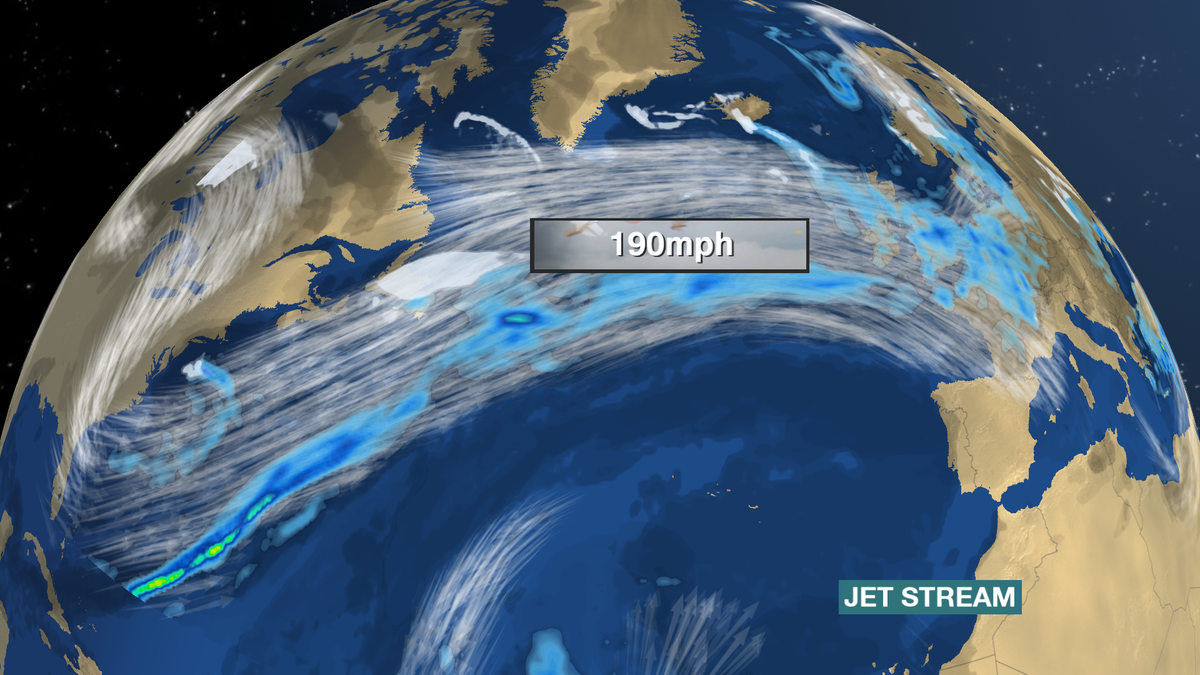 The 190mph jetstream is giving USA to UK planes a good shove. A flight ...