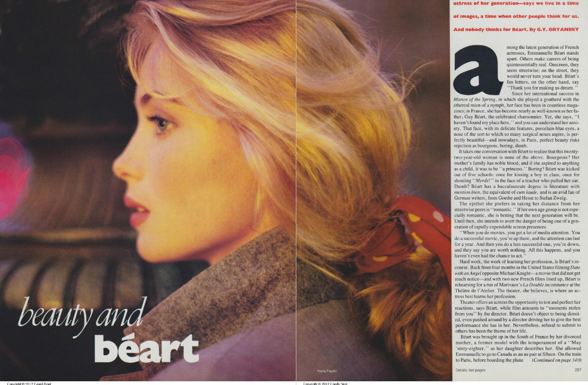 Emmanuelle Beart Photo Amazon.de: Eine Frau Französische