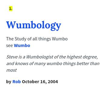 Wumbology Degree