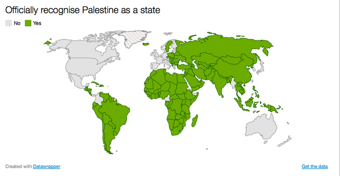 Increasing number of countries recognize palestine as an independent ...
