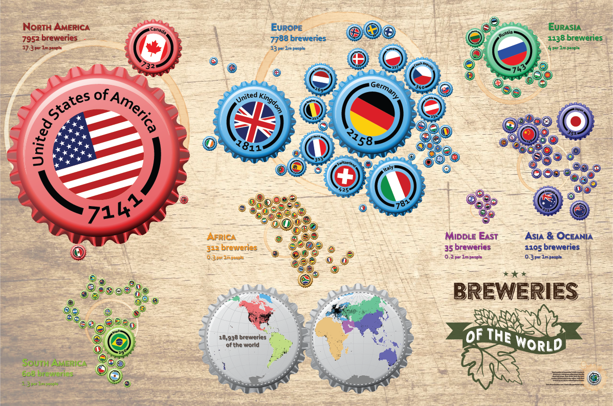 Craft Beer Wall Map