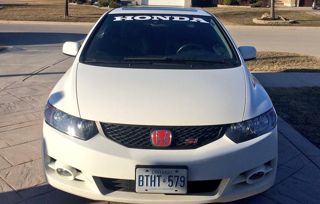Matte White Honda Civic
