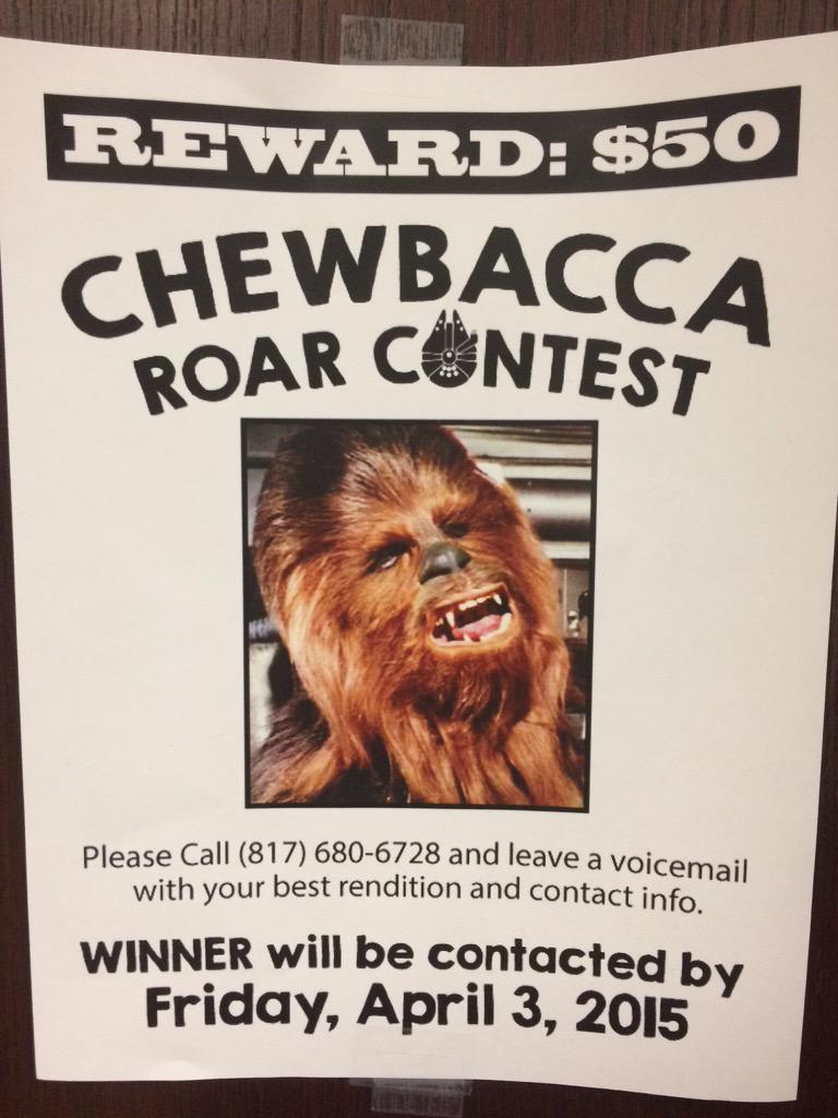Chewbacca Roar Contest