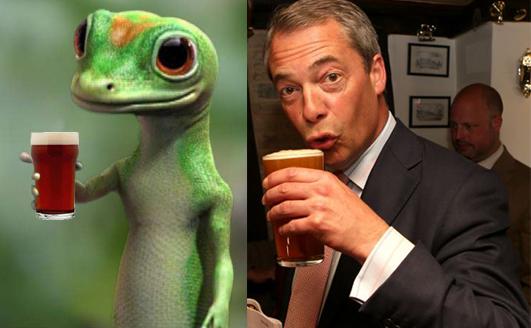 'nigel farage looks like a lizard' is an actual thing #leadersdebate ...