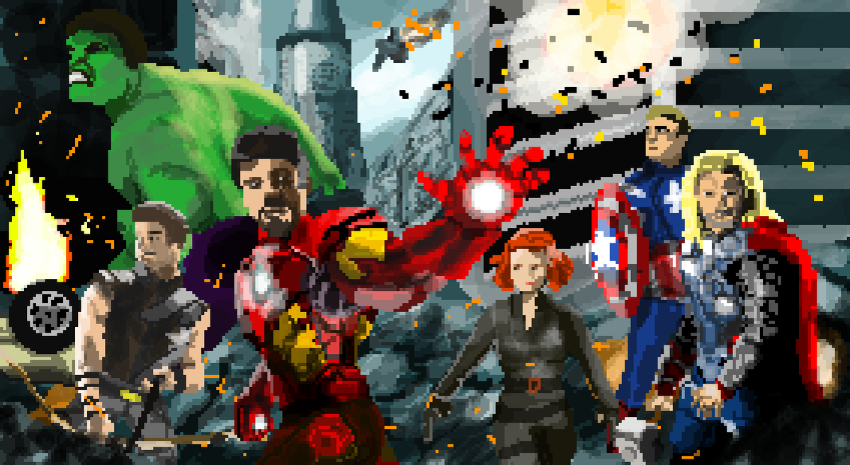 The Avengers Pixel Art