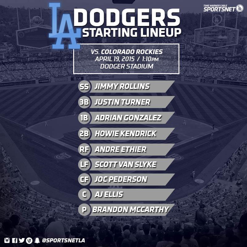 [LAD]vs[COL] 라인업.JPG : MLBPARK