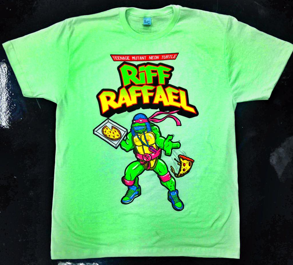 NEW TEENAGE MUTANT NEON TURTLE RiFF RAFFAEL SHiRTS AT | RiFF RAFF ...