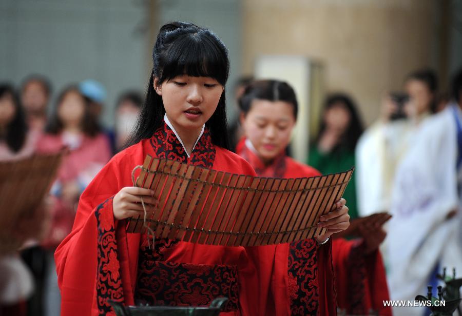 30 girls take part in a female adult ceremony in xi'an, nw china's ...