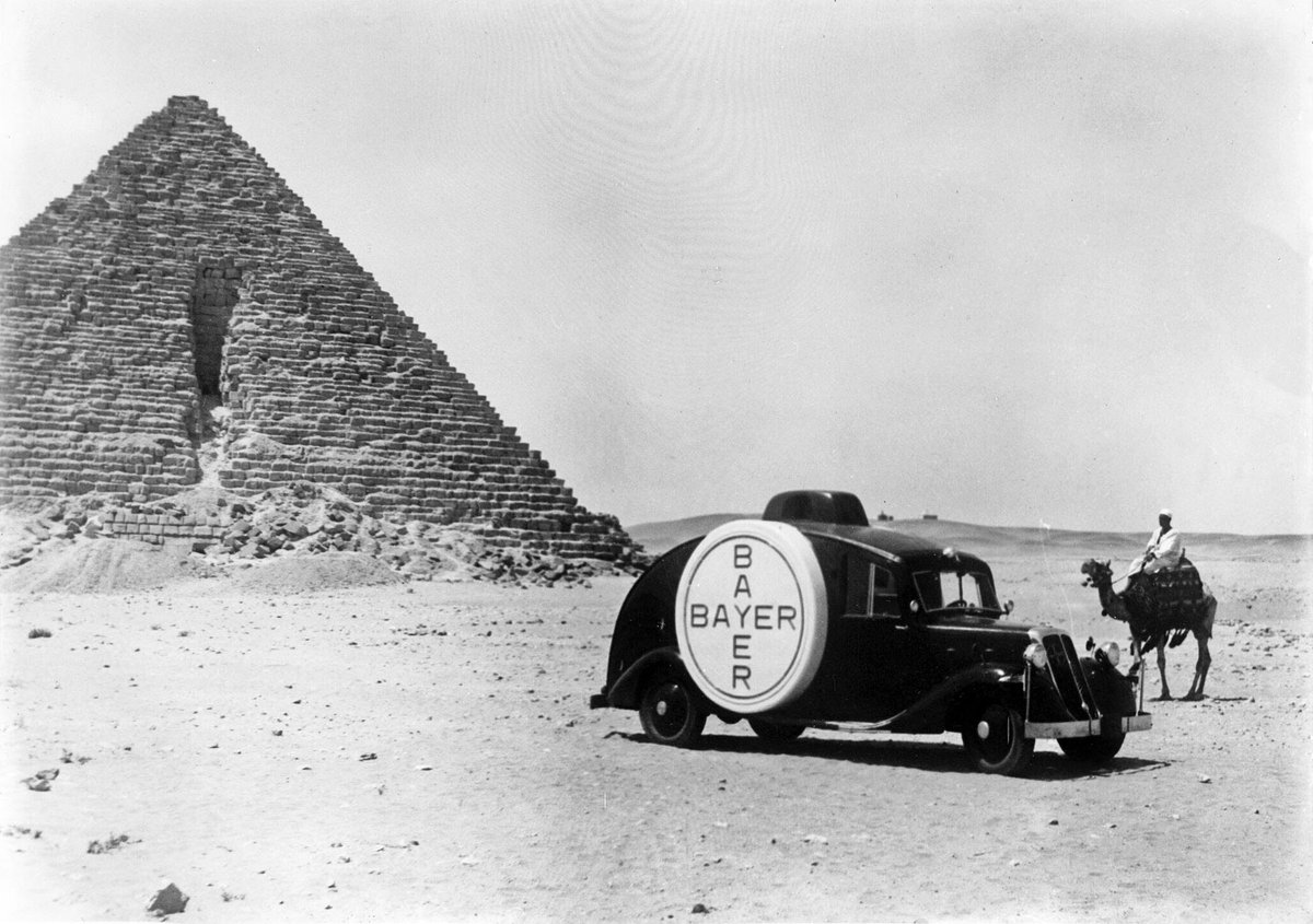 From our archives: Our Bayer Advertising-Car in front of a pyramid in ...