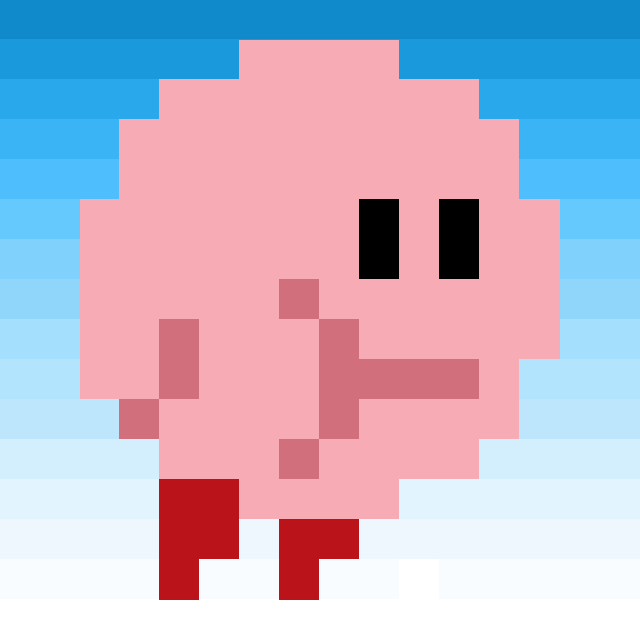 Kirby Pixel Flying