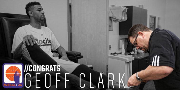 Prior to tip-off Geoff Clark was recognized at midcourt, as he was ...