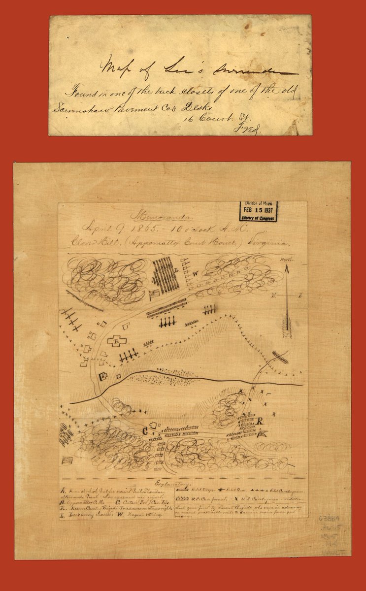 This hand-drawn map shows AppomattoxNPS, including troop positions, at ...