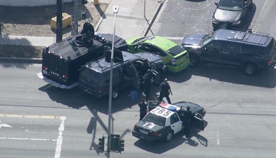 CHASE: Suspect being taken into custody by LAPD SWAT officers | ABC7 ...