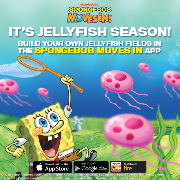 Spongebob Moves In Jellyfish Fields