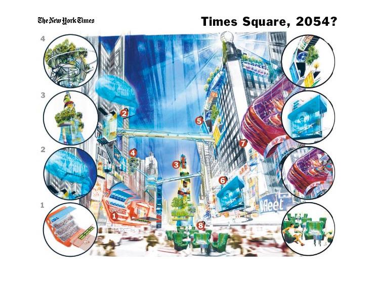 How we've re-imagined the future of Times Square, over and over again ...
