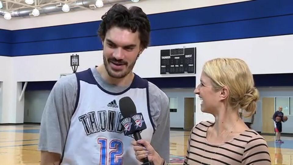 Today's pregame intvw: Lesley McCaslin w/ Steven Adams. Available now ...