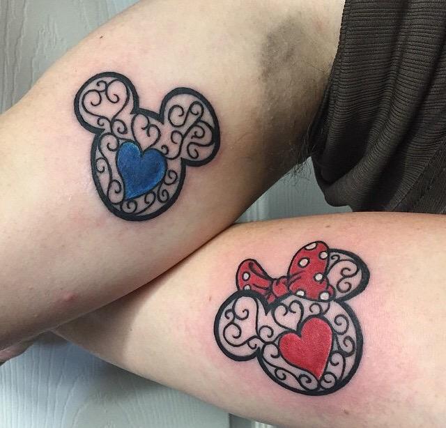 Matching Disney Couple Tattoos