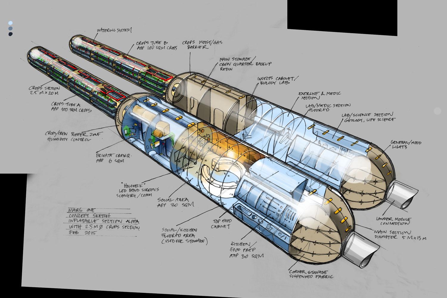 Mars One Concept Drawings