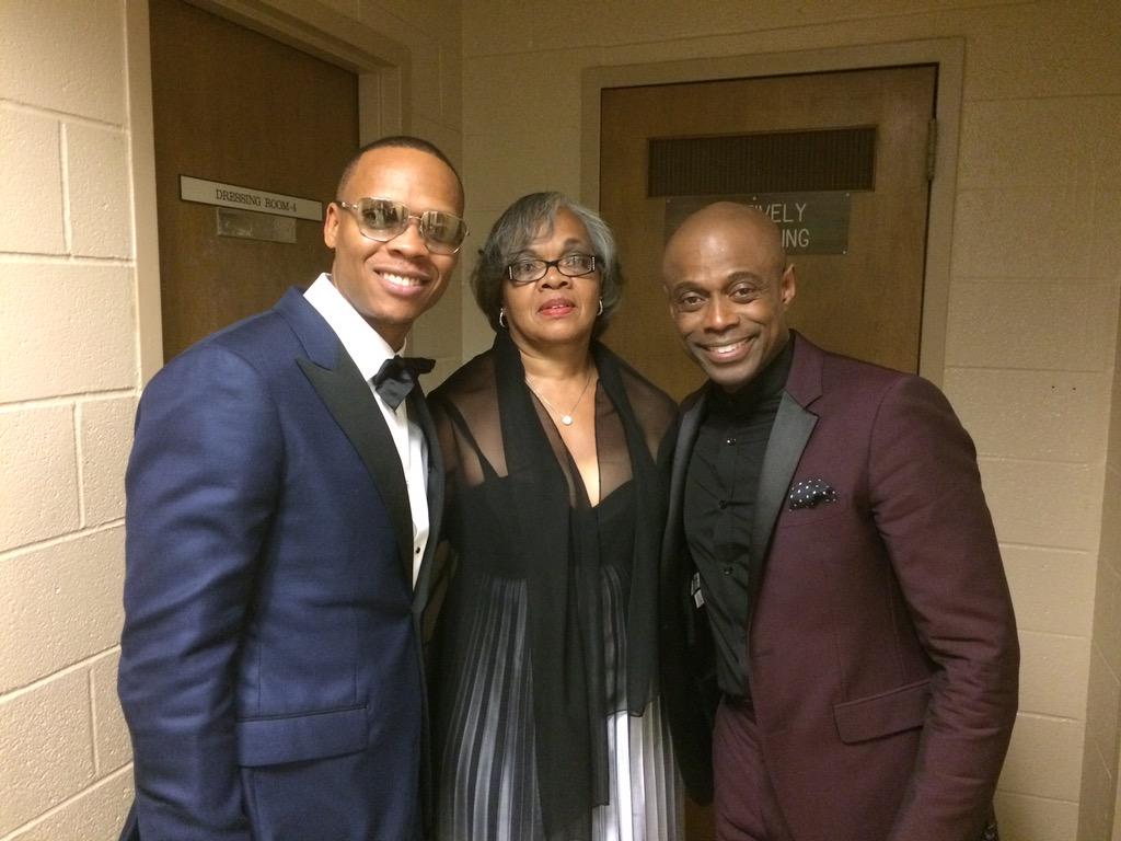 With ronnie devoe from @newedition & his beautiful mother at @uncf # ...