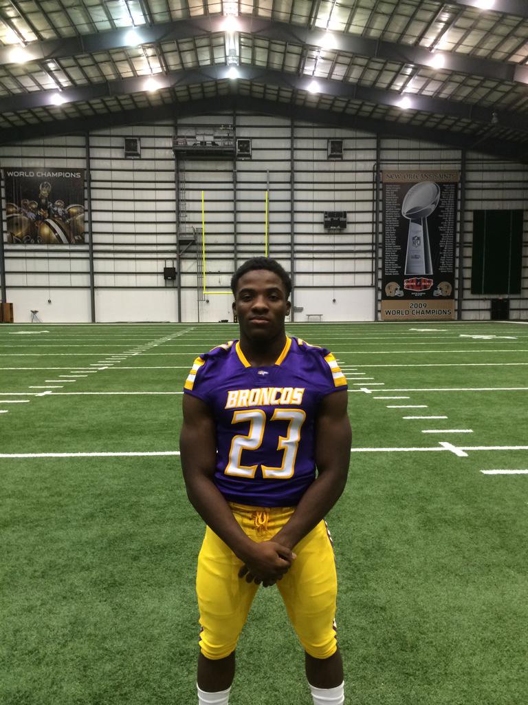 Tre Thompson 5'6" 170 4.4 from Moss Bluff Sam Houston May be small but ...