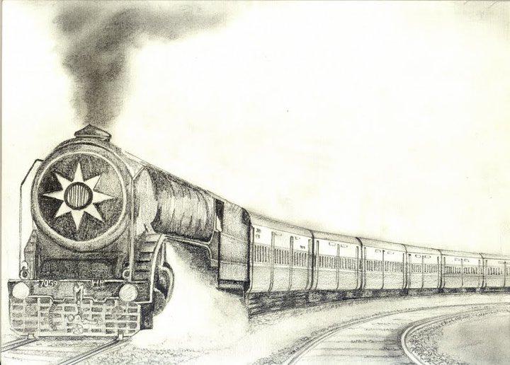 Indian Train Drawing