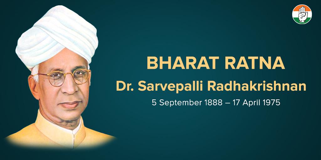 We pay tribute to bharat ratna dr. sarvepalli radhakrishnan on his ...