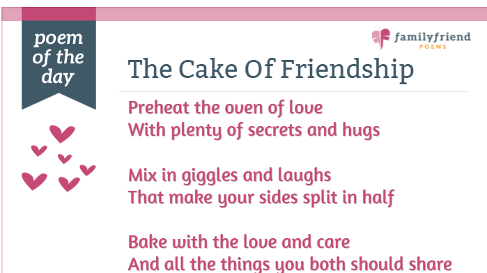 Cooking Poems About Friendship
