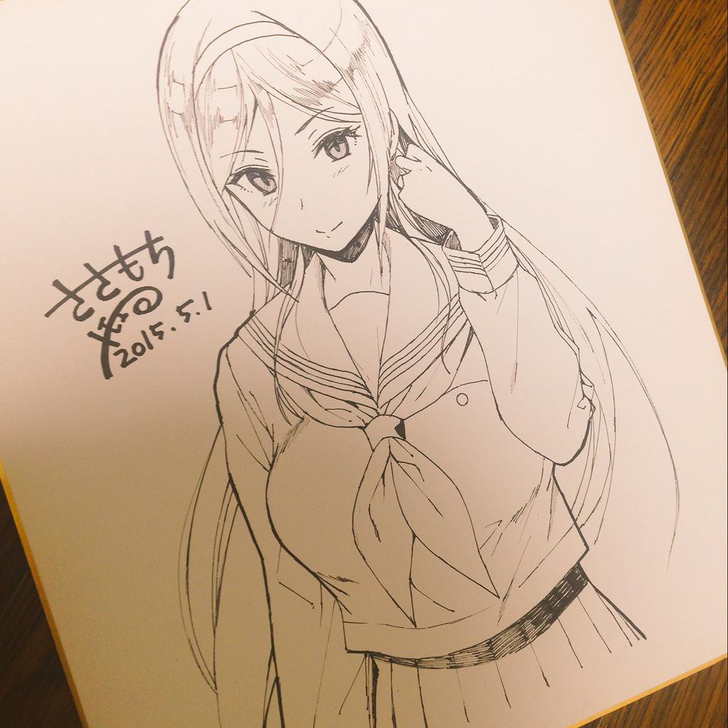 色紙練習いりすたそ〜 笹森トモエ@サキュステ総集編3発売中👿 @sasamomi