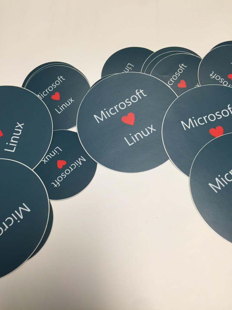 OSTC MSFT on Twitter: "@MS_Ignite Come grab some Microsoft loves Linux stickers at Ignite # ...
