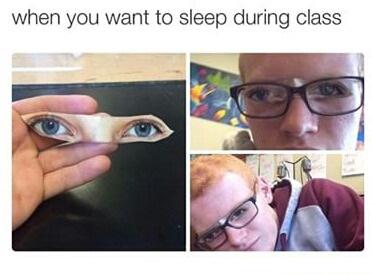 Falling Asleep In Class Meme