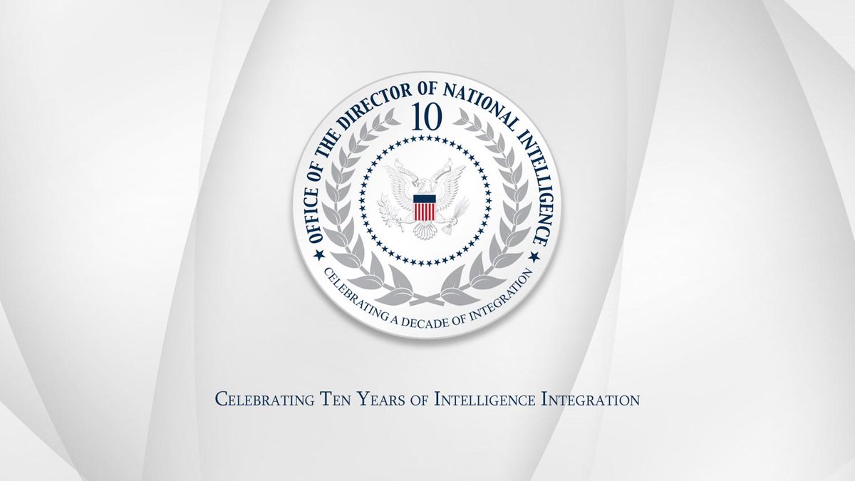 ODNI press release on its 10th anniversary: CSKQbl9hBW via the ODNI's ...