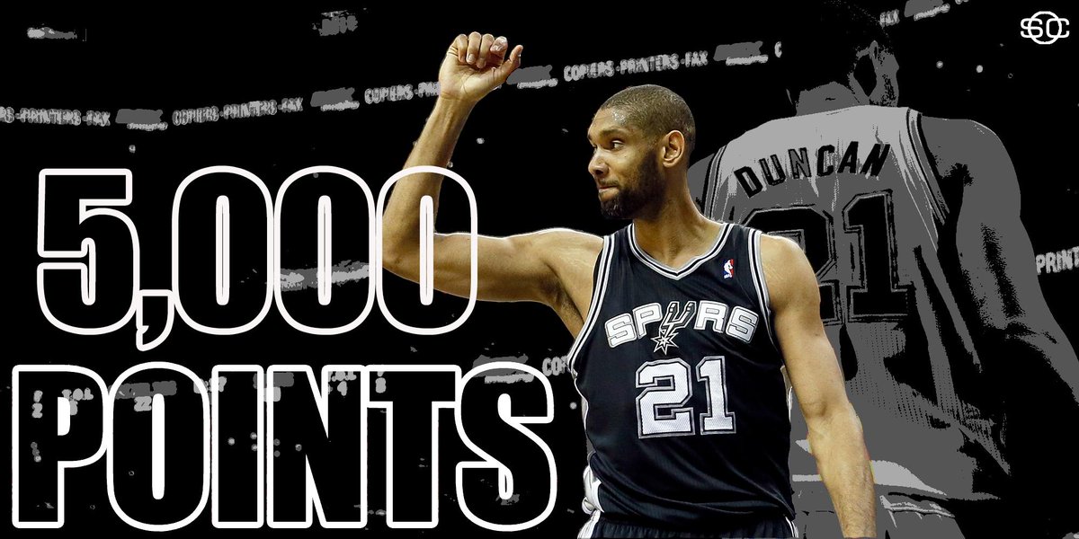 HISTORY: Tim Duncan becomes 5th player in NBA to score 5,000 career ...