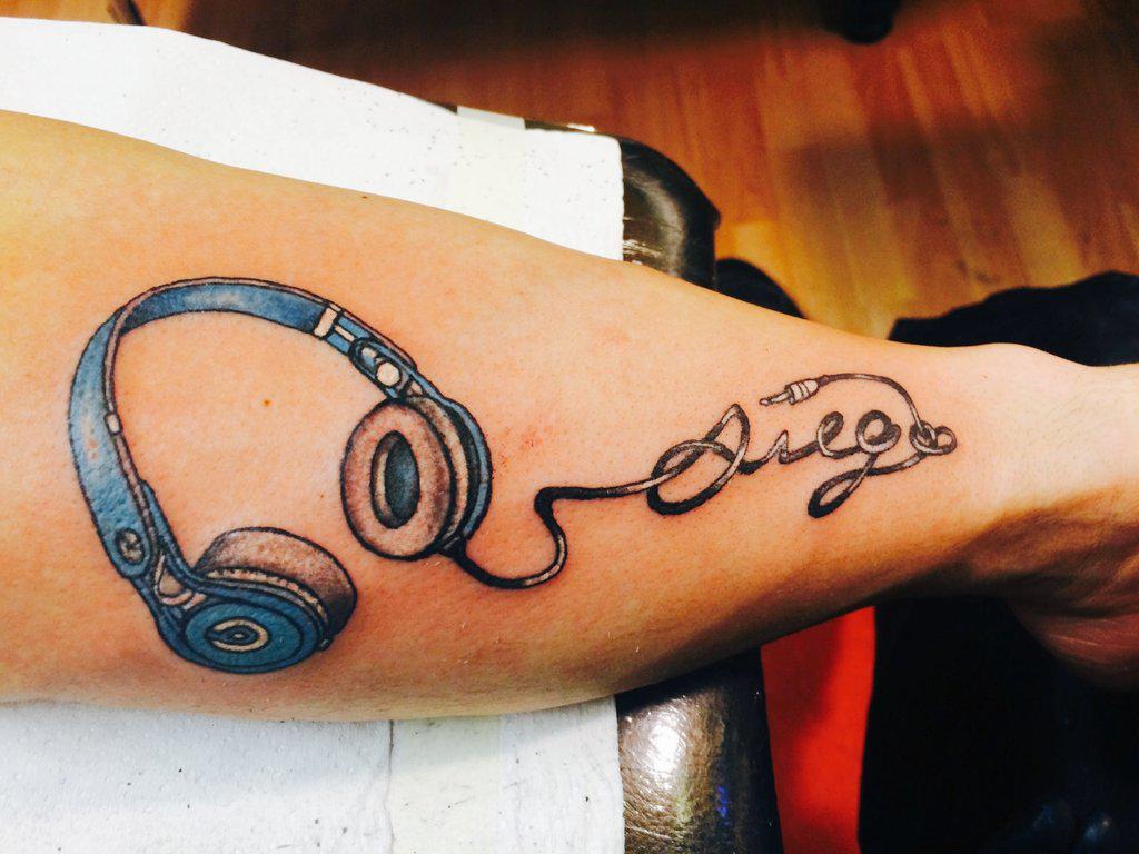 Dj Headphone Tattoo