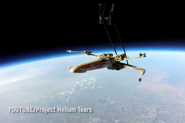Star Wars fans - ever wanted to see a REAL LIFE X-wing flying through ...