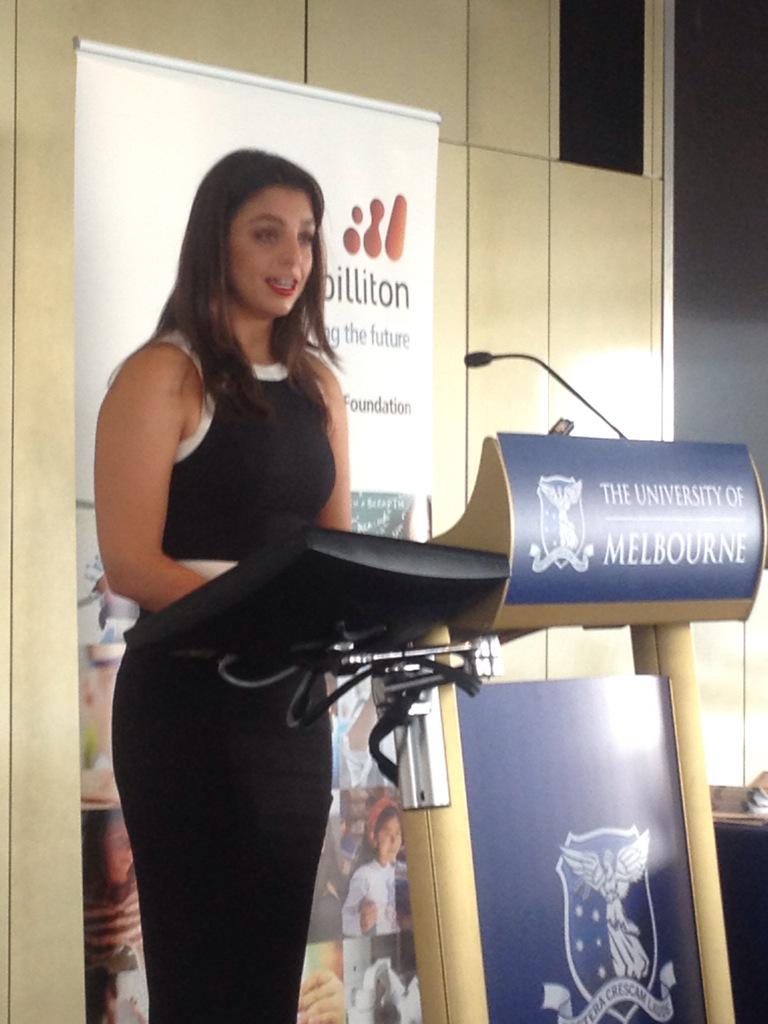 Lily Serna shares her story at the launch of a $22m BHP/AMSI program to ...