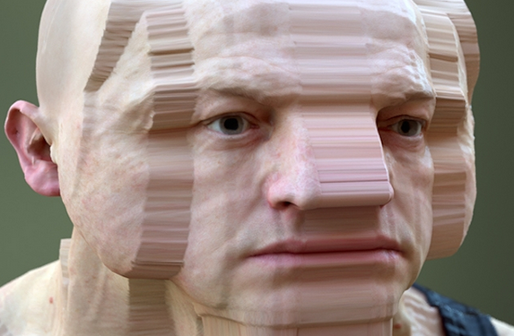 Distorted 3d-scanned faces are the stuff nightmares are made of ...