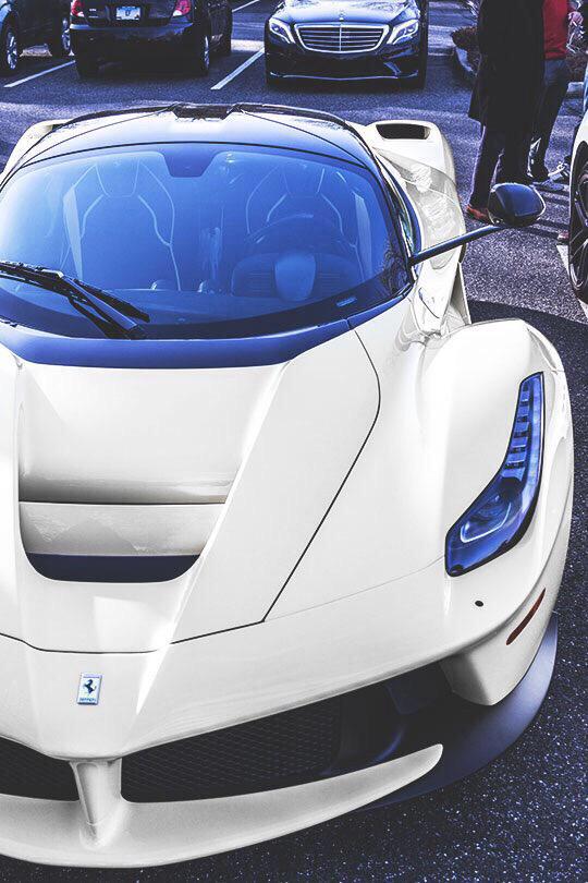 White Ferrari Laferrari
