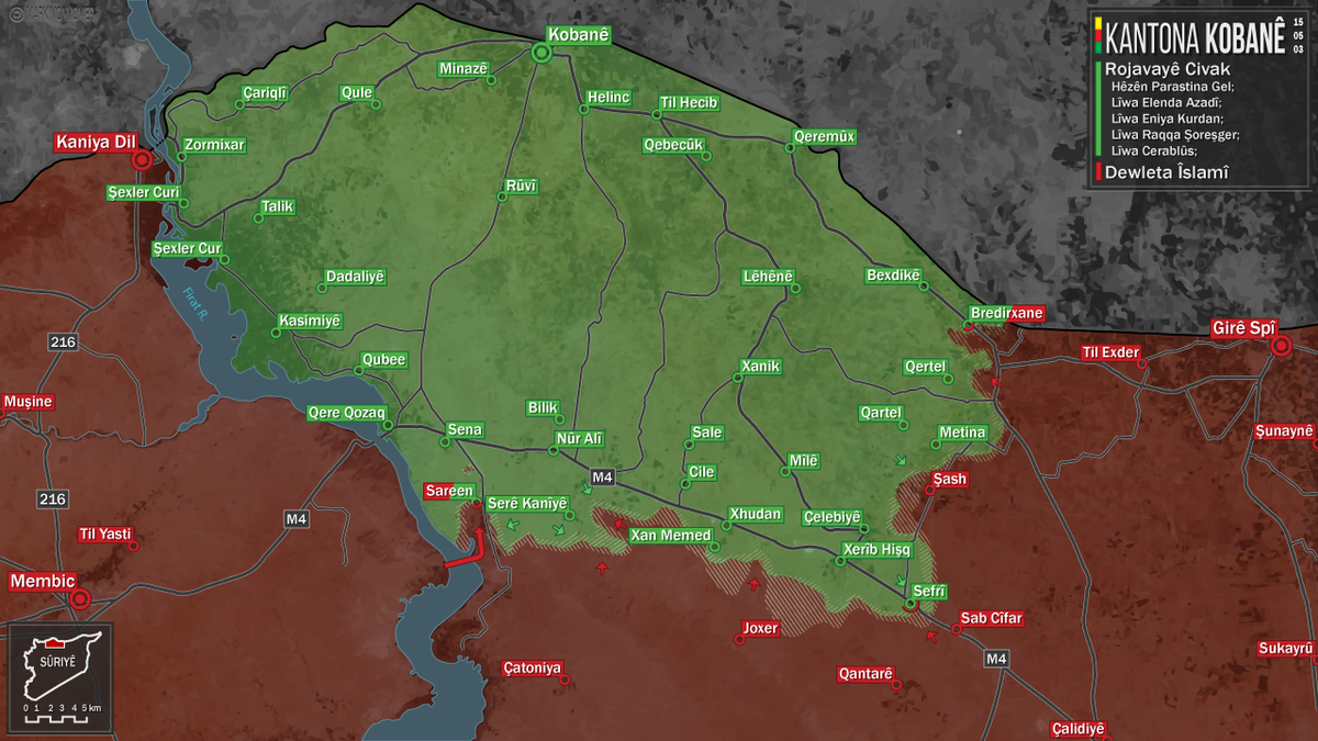 Kobane Battle Map 3rd May 2015 (by Mark Monmonier) : r/syriancivilwar