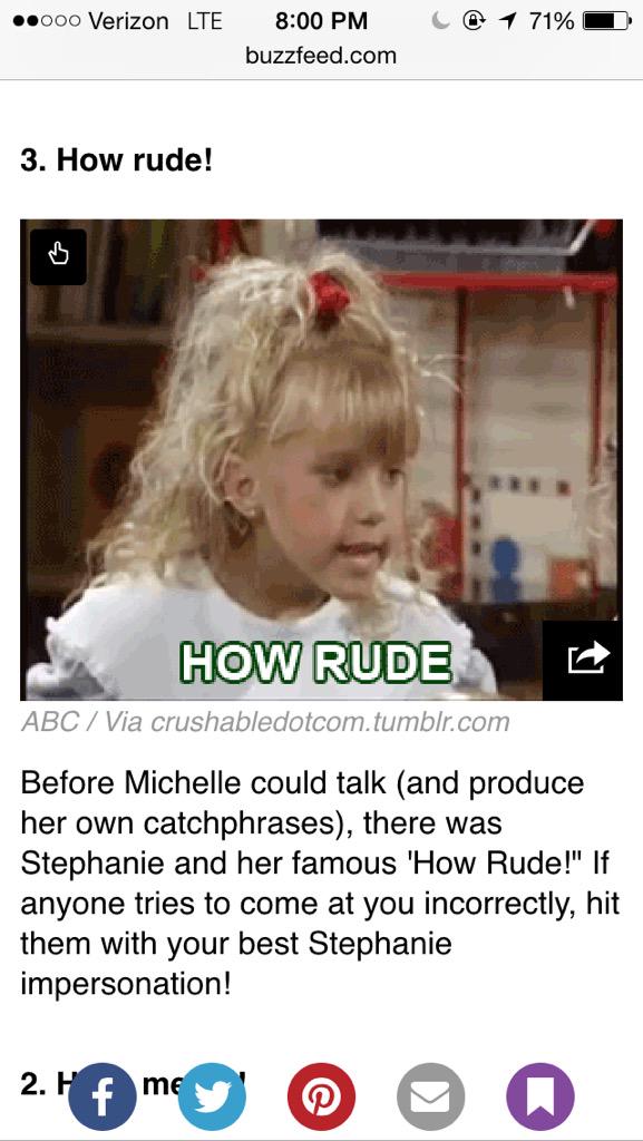Stephanie Tanner How Rude Meme